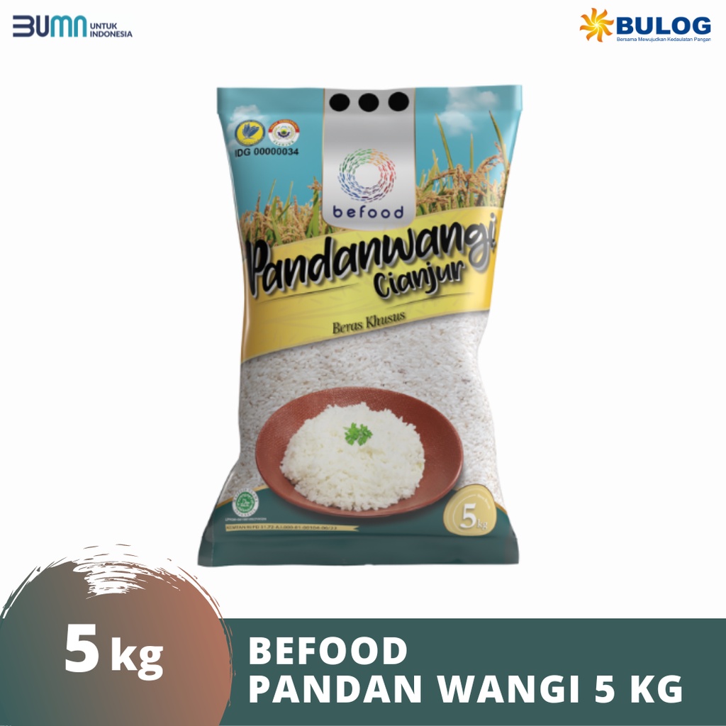 Jual BULOG - befood Pandan Wangi 5 kg | Shopee Indonesia