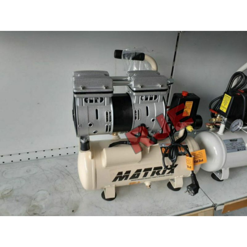 Jual Kompresor angin matrix silent 075 hp - kompresor silent 10 liter ...