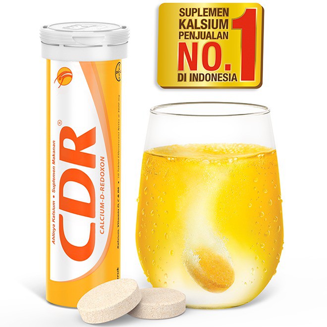 Jual ORIGINAL CDR Effervescent Calcium D Redoxon Rasa Jeruk Tube Isi 15 ...