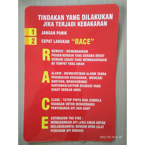 Jual Stiker Segitiga Apar Petunjuk APAR / Stiker Alat Pemadam Api ...