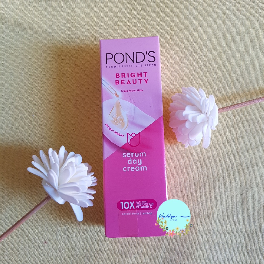 Jual PONDS BRIGHT BEAUTY SERUM DAY CREAM 20G WITH HYALURONIC ACID ...