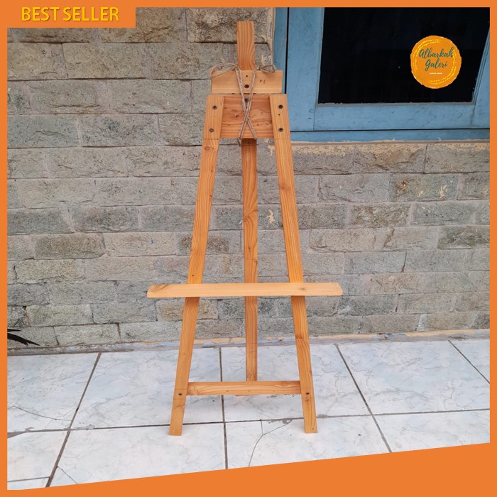 Jual Stand kayu 120x40 Tripod Kayu Standing pigura frame souvenir jam ...