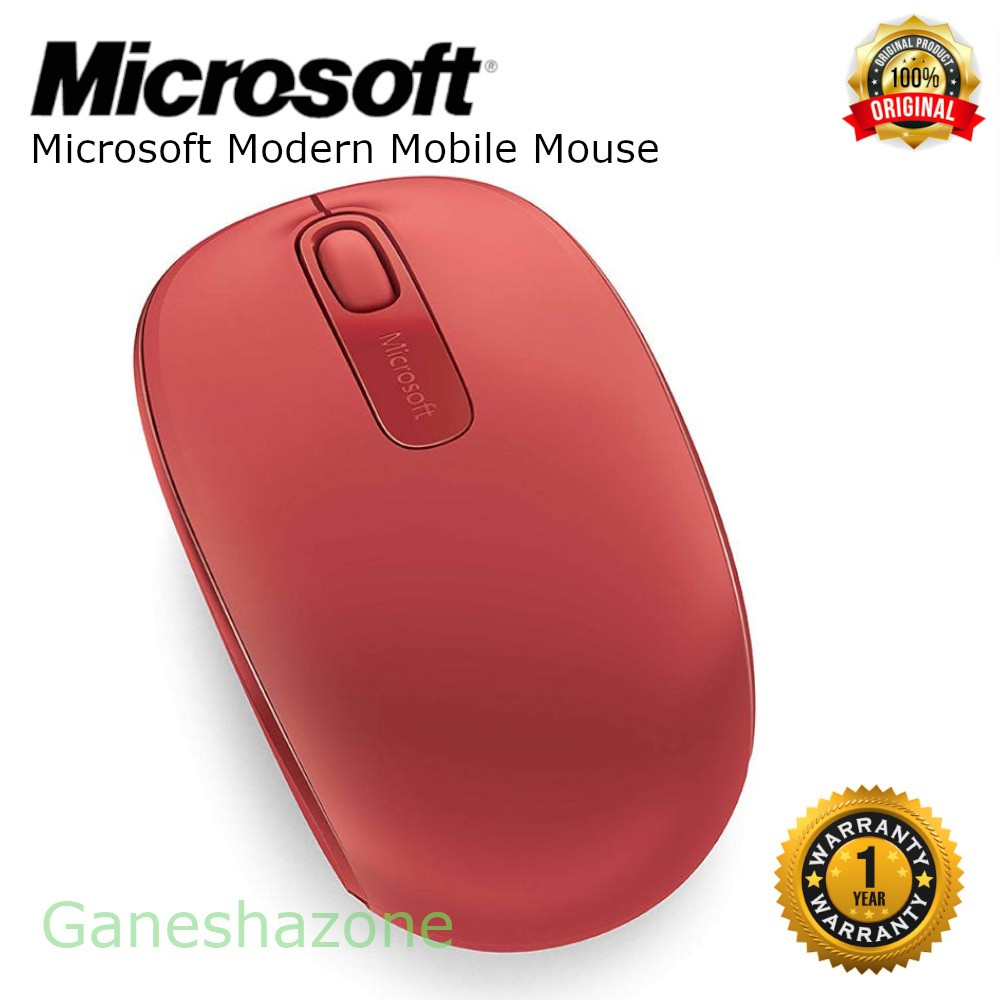 Jual Microsoft Mobile 1850 Wireless Mouse - Red | Shopee Indonesia