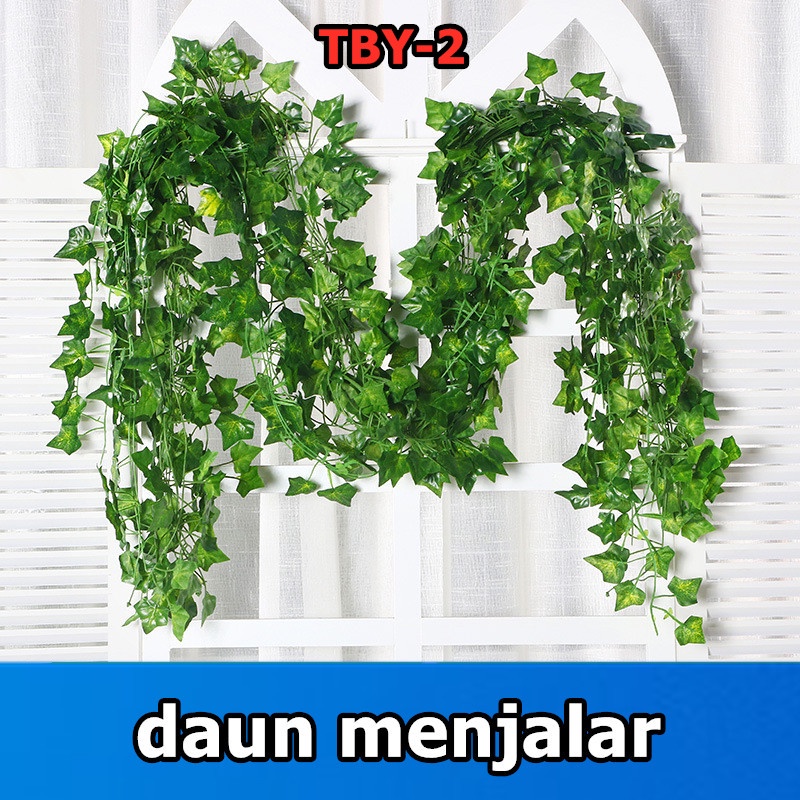Jual Daun Rambat Palsu Semangka Mangkok Dekorasi Juntai Rumput Dinding ...