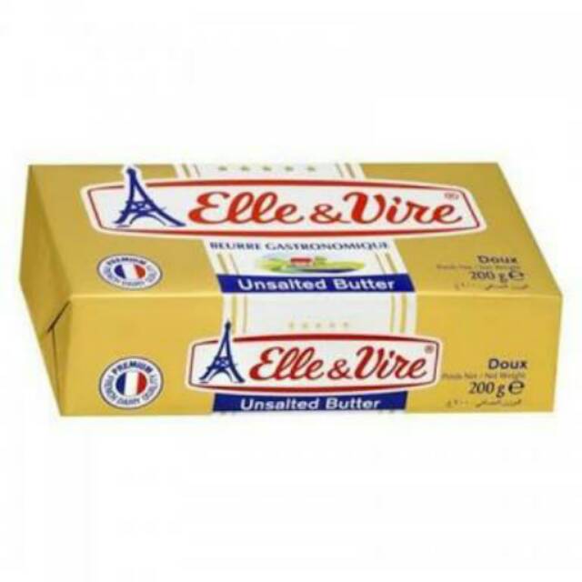 Jual Elle vire 200 gr Unsalted butter / mentega butter elle&vire ...