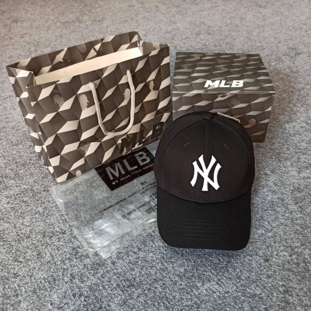 Jual Topi MLB ORIGINAL Import - NY MLB CLASSIC BLACK LOGO WHITE ...