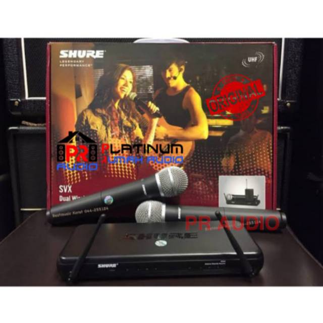 Jual Mic Wireless SHURE SVX288/ PG58 SVX 288 / PG 58 ORIGINAL 2 Mic ...