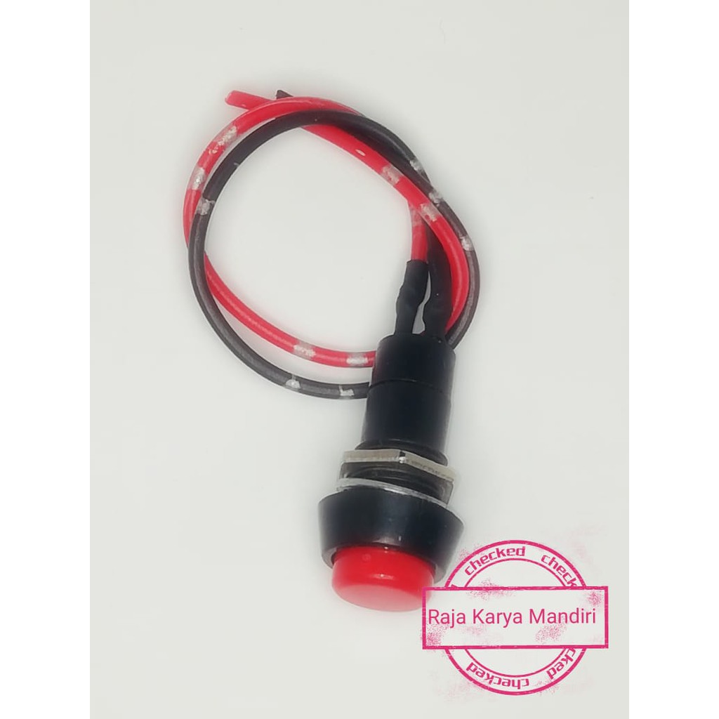 Jual Switch Push Button Bulat Saklar ON/OFF Push Button Bulat dengan ...