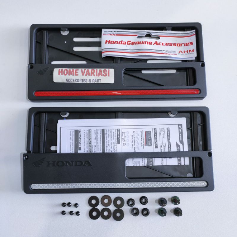 Jual COVER PLAT NOMOR MOTOR ORIGINAL HONDA AHM | Shopee Indonesia