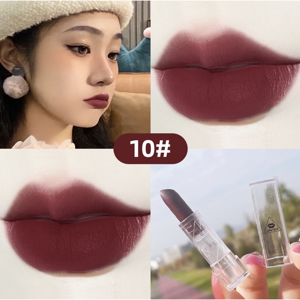 Jual Transparant Lipstik Velvet Matte Lip Glaze Lipstick Teayason TD007 ...