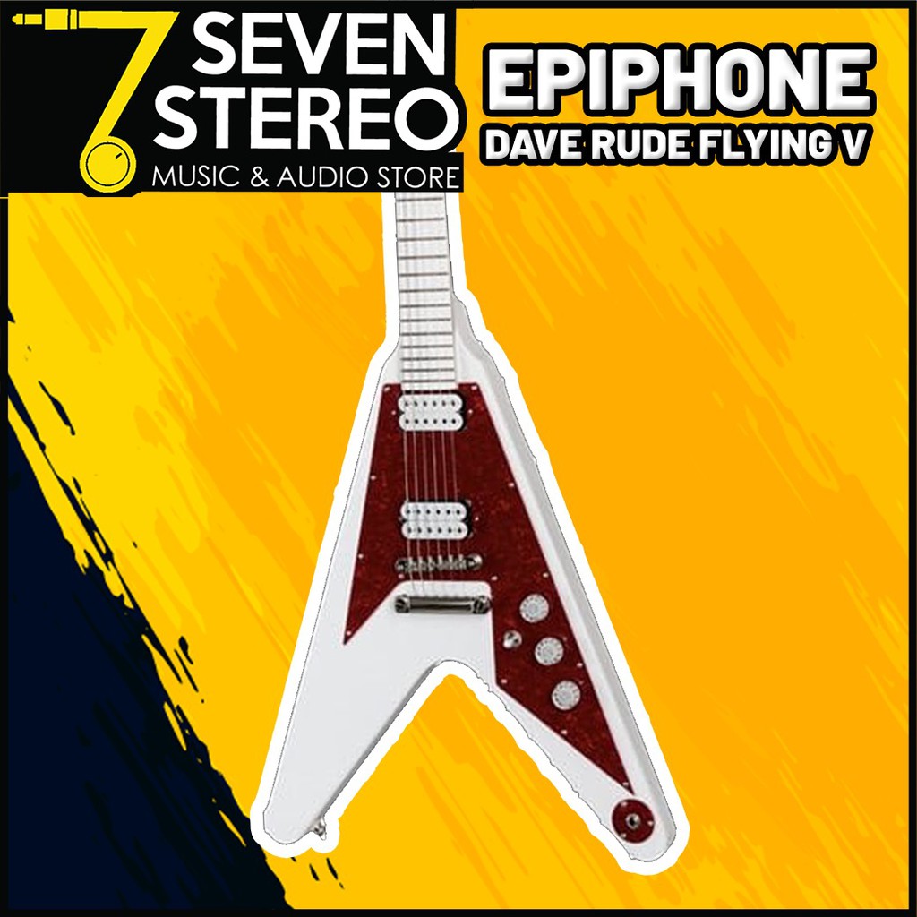 Jual Epiphone Dave Rude Flying V Electric Guitar Alpine White | Shopee ...