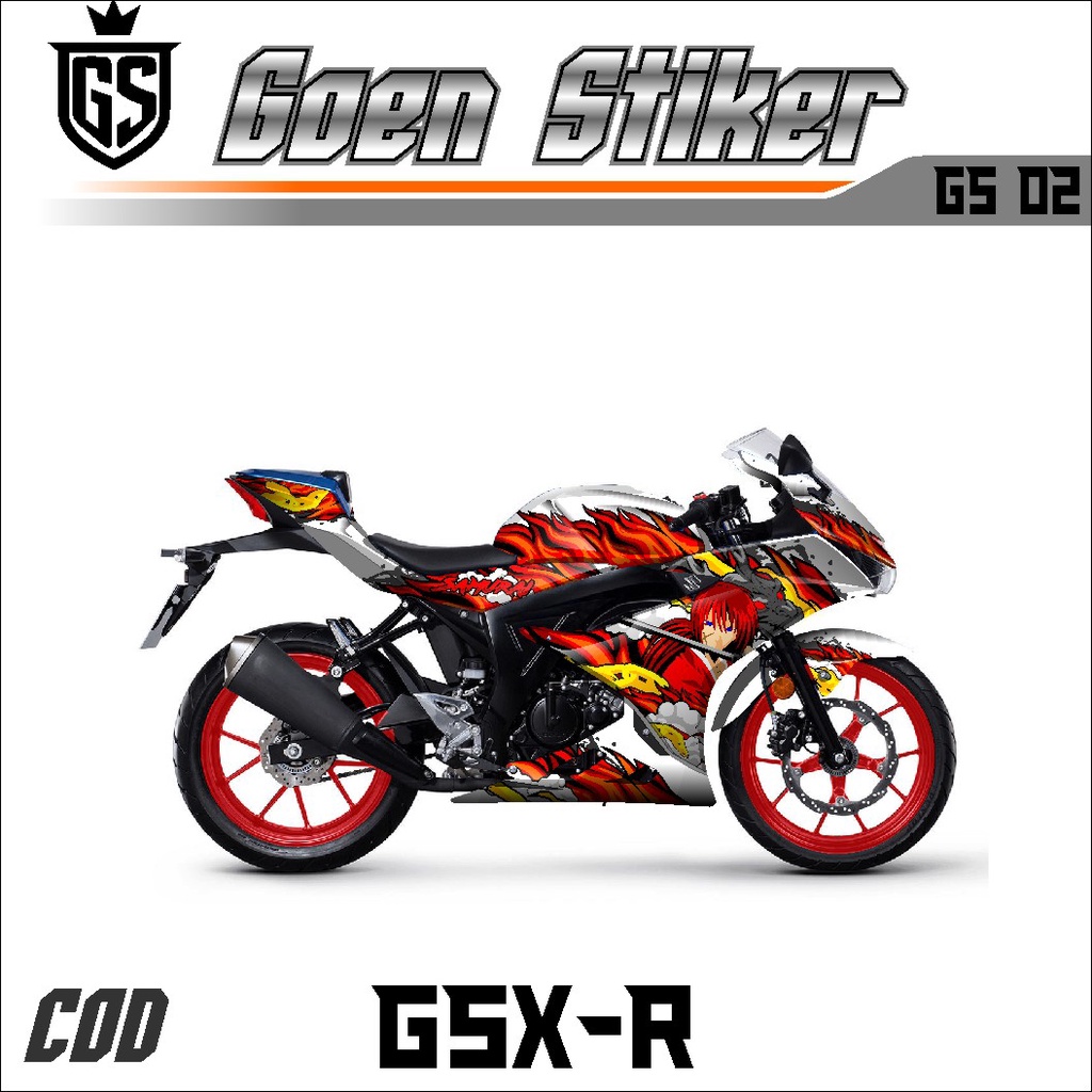 Jual Stiker Variasi/Decal Variasi Motor GSX-R 150 Full Body Kode 670 ...