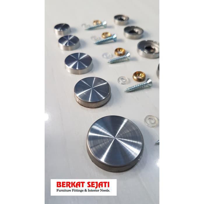 Jual Dop Skrup Kaca Tutup Sekrup Kaca Stainless 25mm Dop Screw SS ...