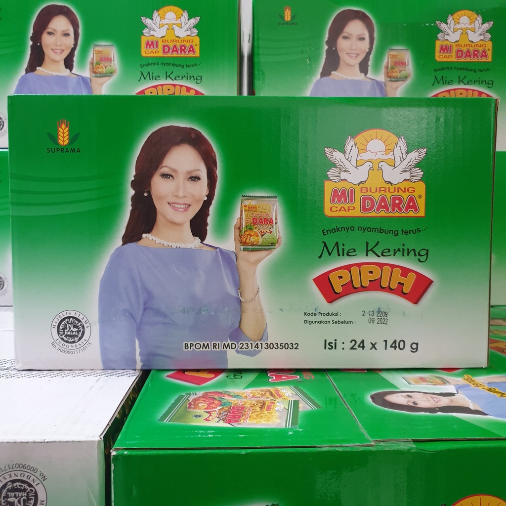Jual [Dus] Mie Kering Pipih Cap Burung Dara 24 packs x 140 g - MBDP ...