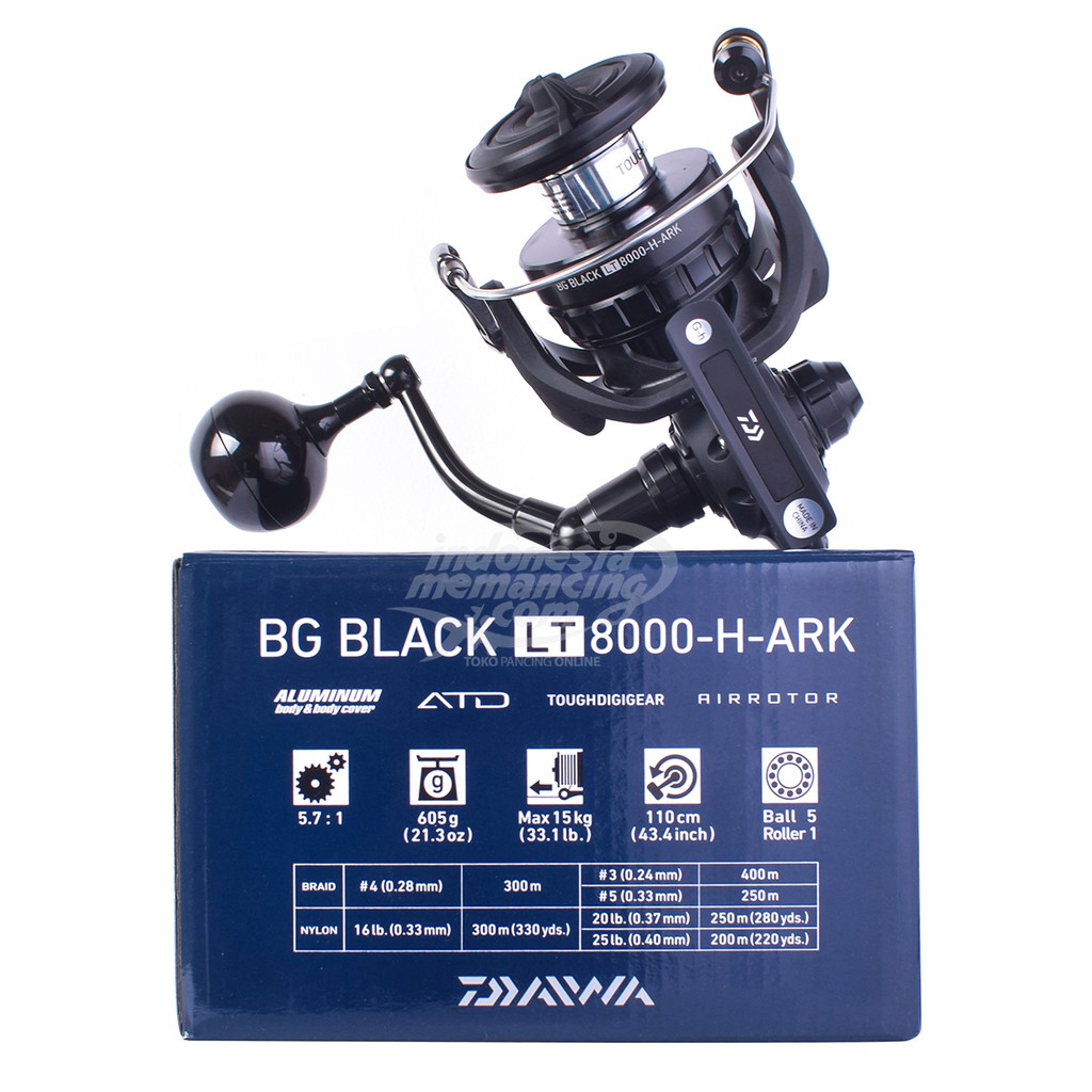 Jual Reel Spinning Daiwa BG Black LT 2021 2500D-XH | 3000D-XH-ARK | 4000D-CXH-ARK | 5000D-CXH ...