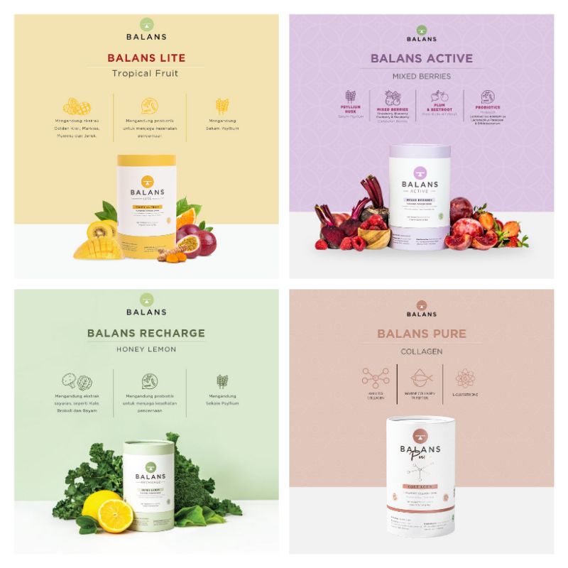 Jual Balans ACTIVE LITE COLLAGEN FIBER PROBIOTIC DETOX SATUAN 1 PC ...
