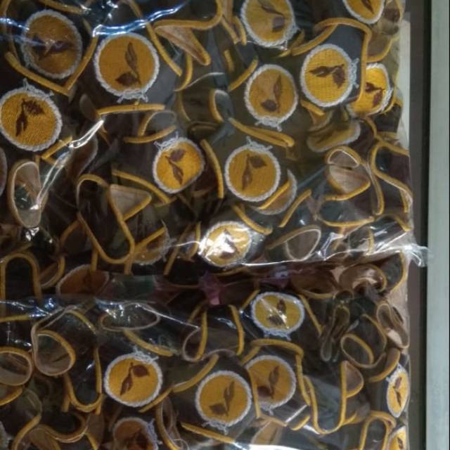 Jual Ring hasduk segi tiga bordir warna kuning(harga20pcs) | Shopee ...