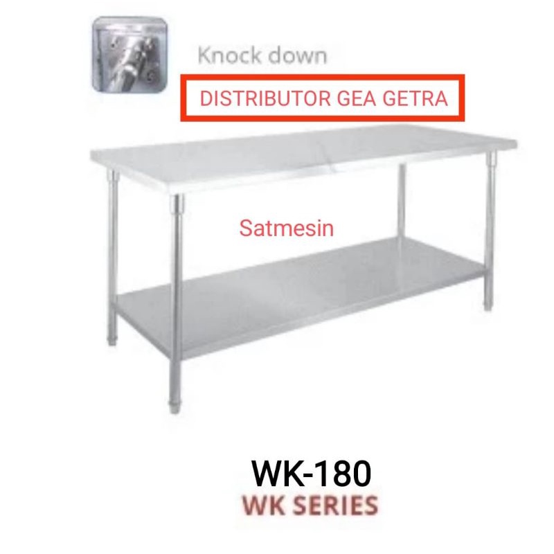 Jual meja kerja , dapur WK-180 stainless working table getra wk-180 ...