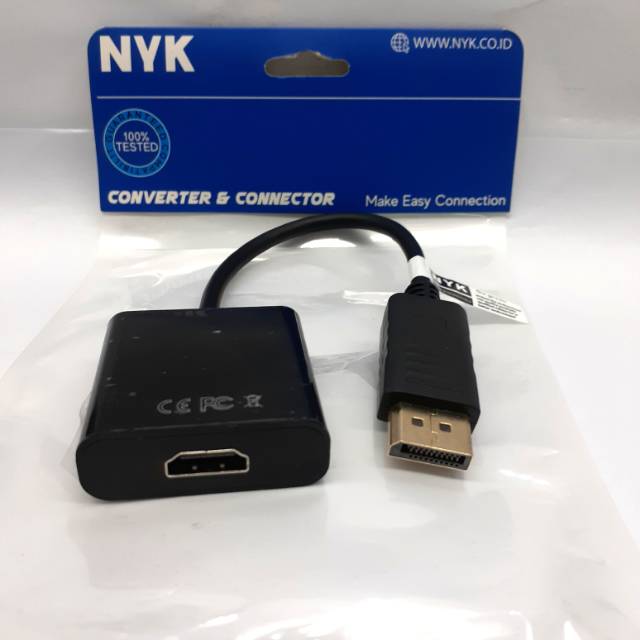 Jual Converter & Connector NYK Display Port to HDMI ORIGINAL Kualitas ...