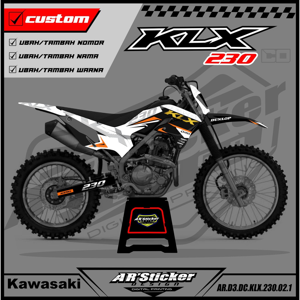 Jual Decal KLX 230 Full Body, Stiker Dekal Motor Kawasaki KLX 230 Full ...