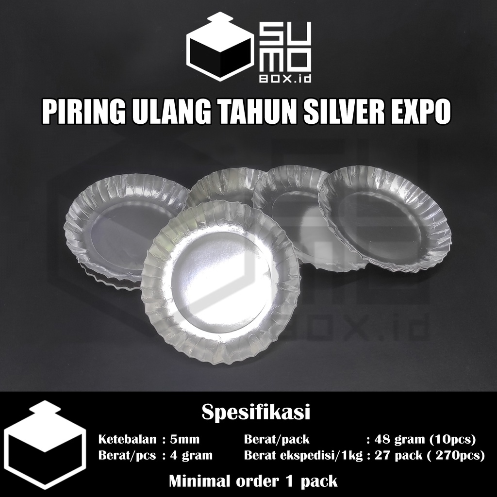 Jual Piring kertas mas emas silver / piring kue bolu ulang tahun ...