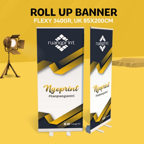 Jual Roll Up Banner 85 x 200 Flexy 340gr / Cetak Roll Up Banner (proses 1 hari jadi) Hanya di ...
