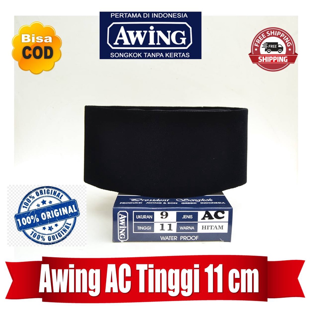 Jual Songkok Awing 11 cm Kopiah TInggi 11 cm Merk Awing Original ...