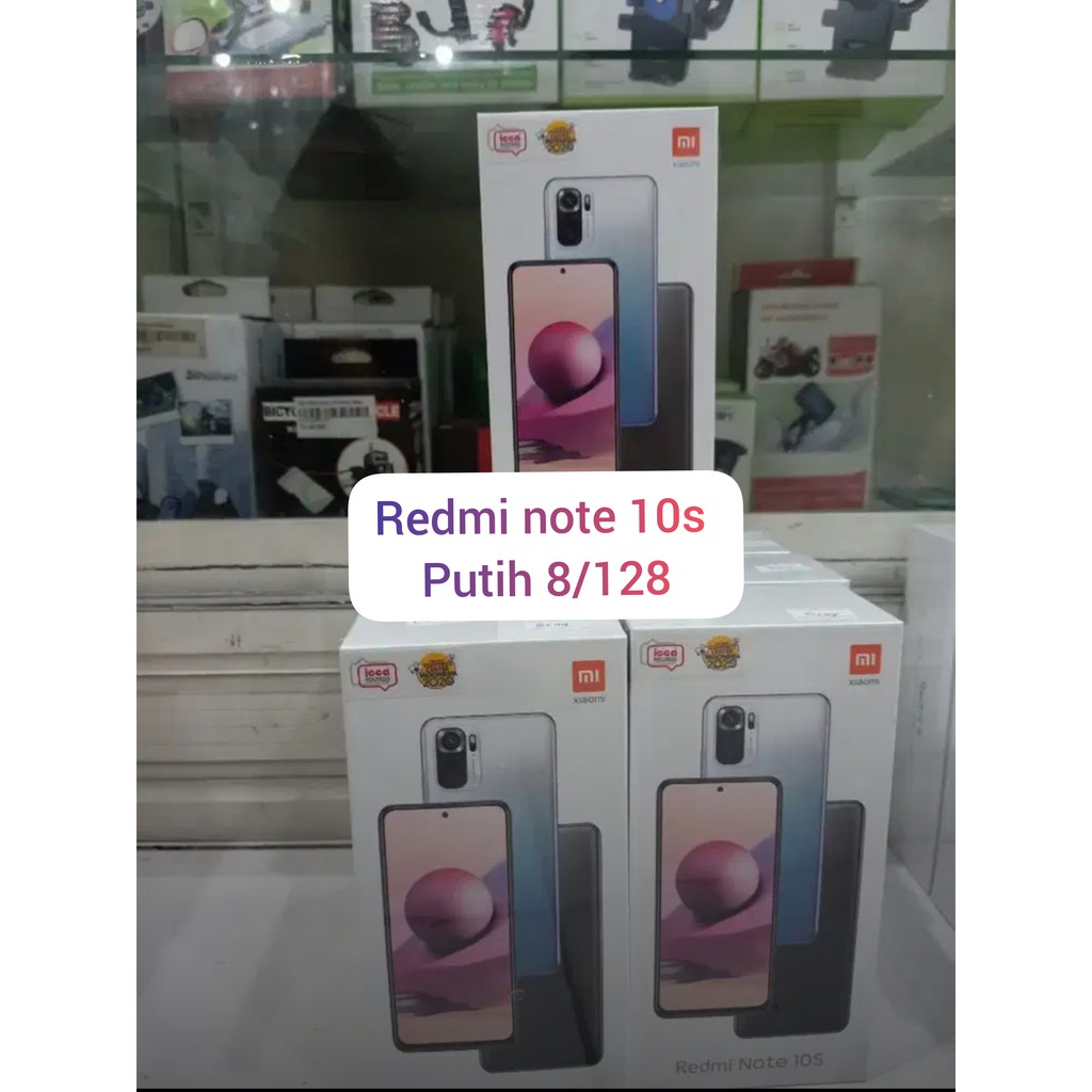 Jual Redmi note 10S NFC 8/128 garansi resmi tam putih | Shopee Indonesia