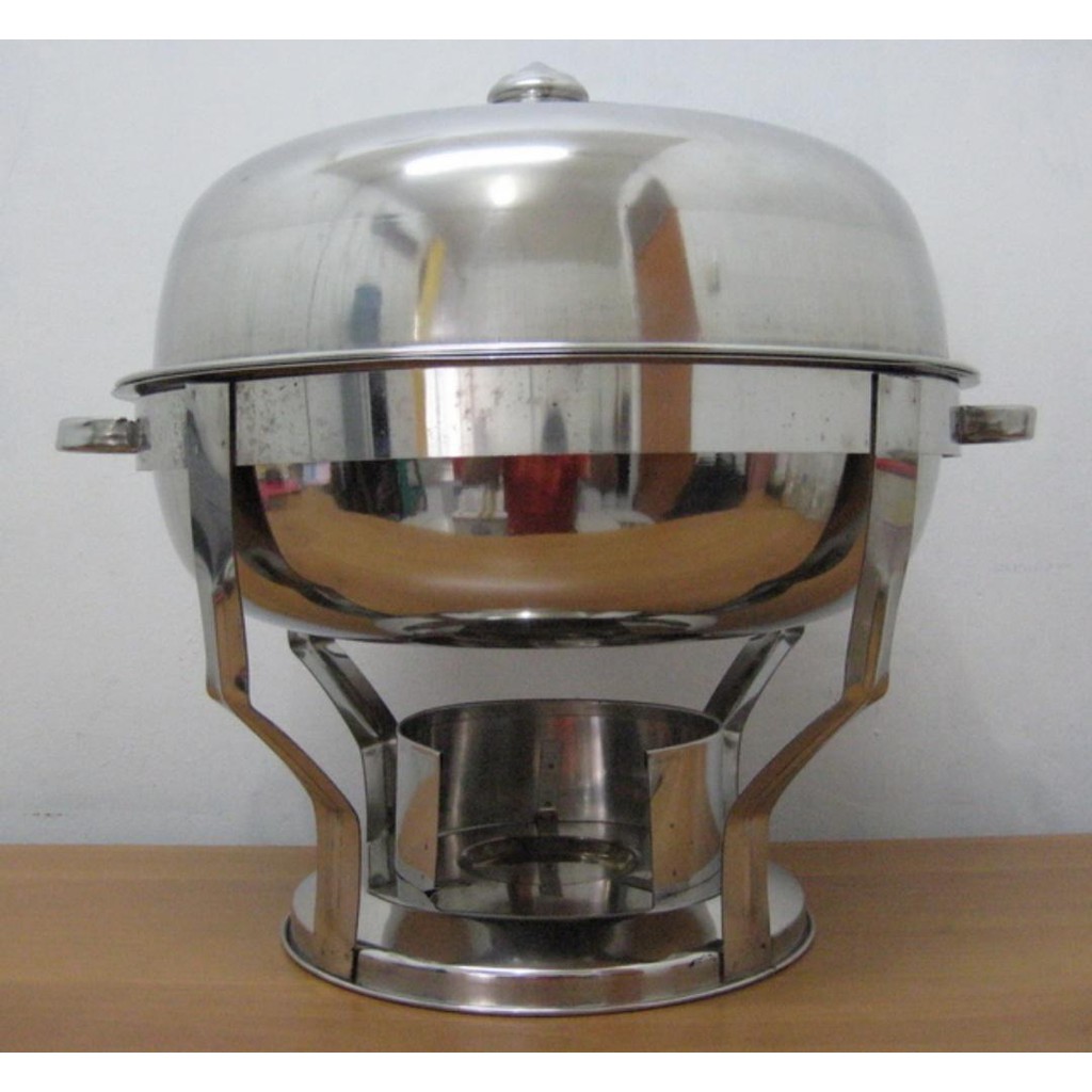 Jual Round Chafing Dish 5 Liter - Pemanas Sop Bulat Stainless Steel ...