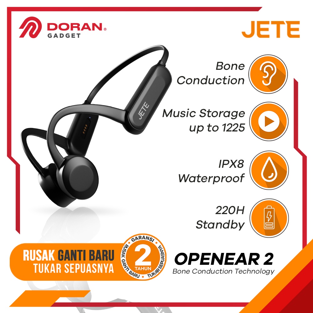 Jual JETE Headset Open Ear 2 For Running Open Ear Bone Conduction IPX8 ...