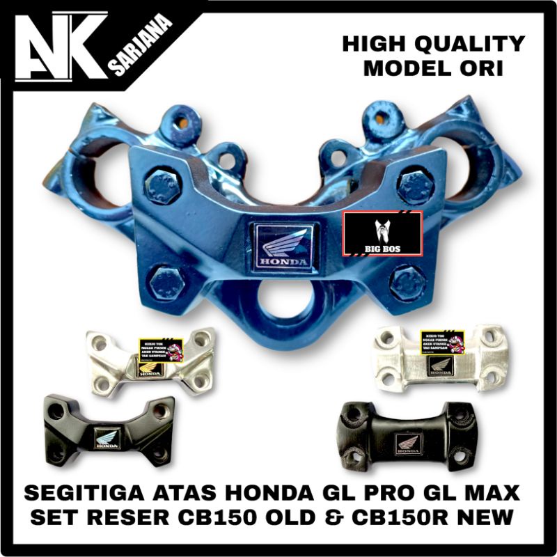 Jual SEGITIGA T ATAS DUDUKAN STANG STIR HONDA GL PRO GL MAX HITAM SET ...