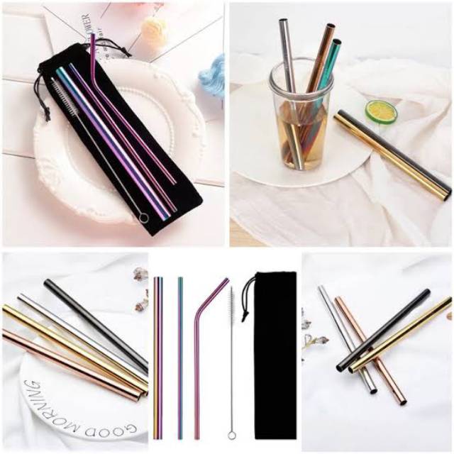 Jual STRAW STAINLESS SEDOTAN STAINLESS PIPET SEDOTAN BESI LOGAM SEDOTAN ...