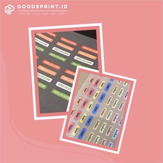 Jual Label Nama Baju Anak Sekolah Costum Murah / Sticker Nama Costum ...