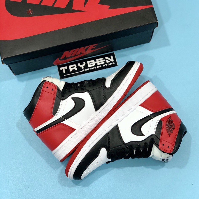 Jual Sepatu Nike Air Jordan 1 High Retro Black Toe | Shopee Indonesia