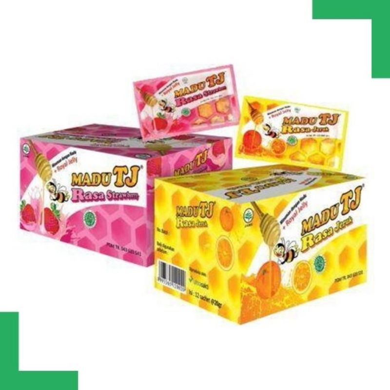 Jual Madu TJ Rasa Jeruk | Strawberry Sachet | 1 Box Isi 12 Pcs | Shopee ...