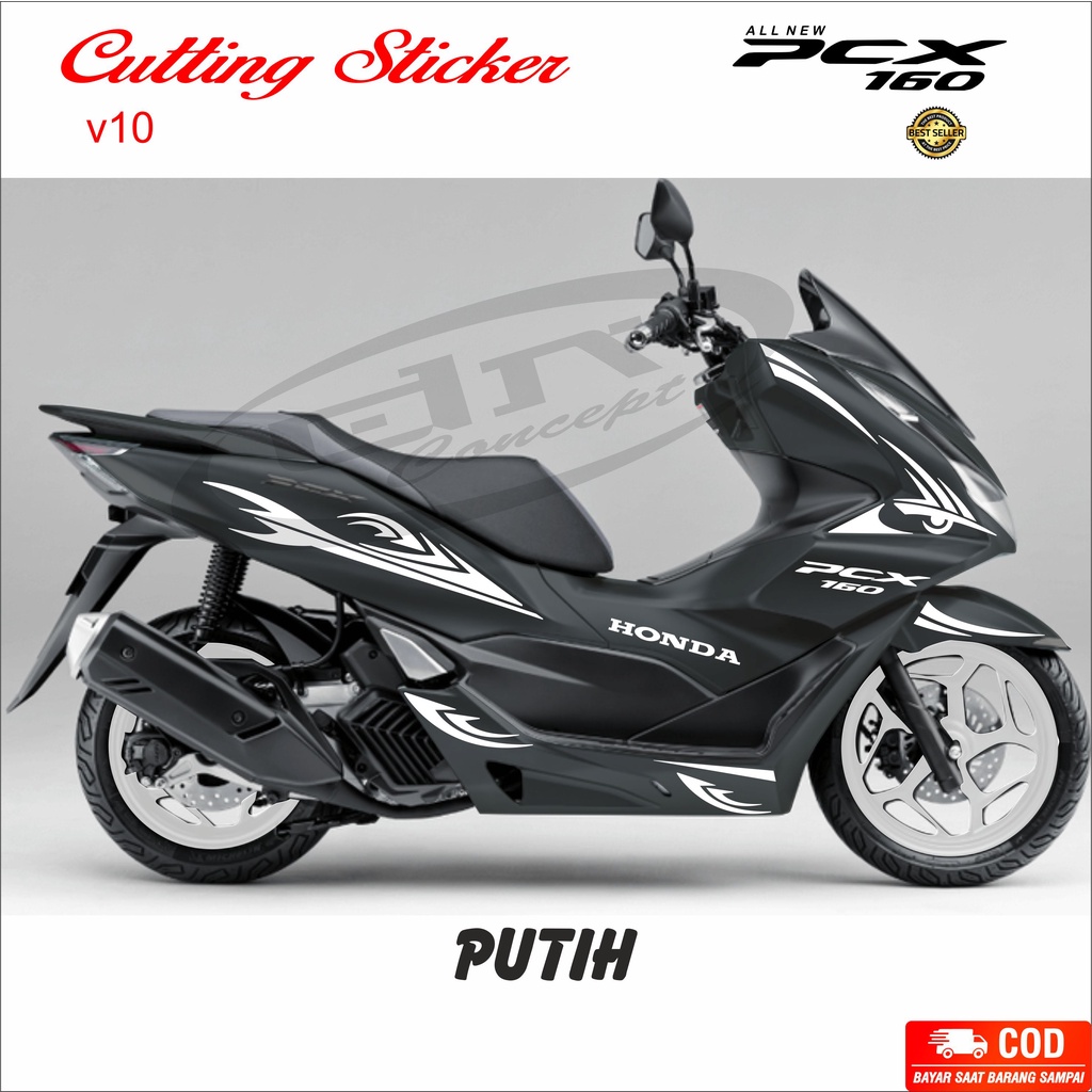 Jual Cutting Stiker HONDA PCX 160 ALL NEW Sticker Variasi 10 Striping ...