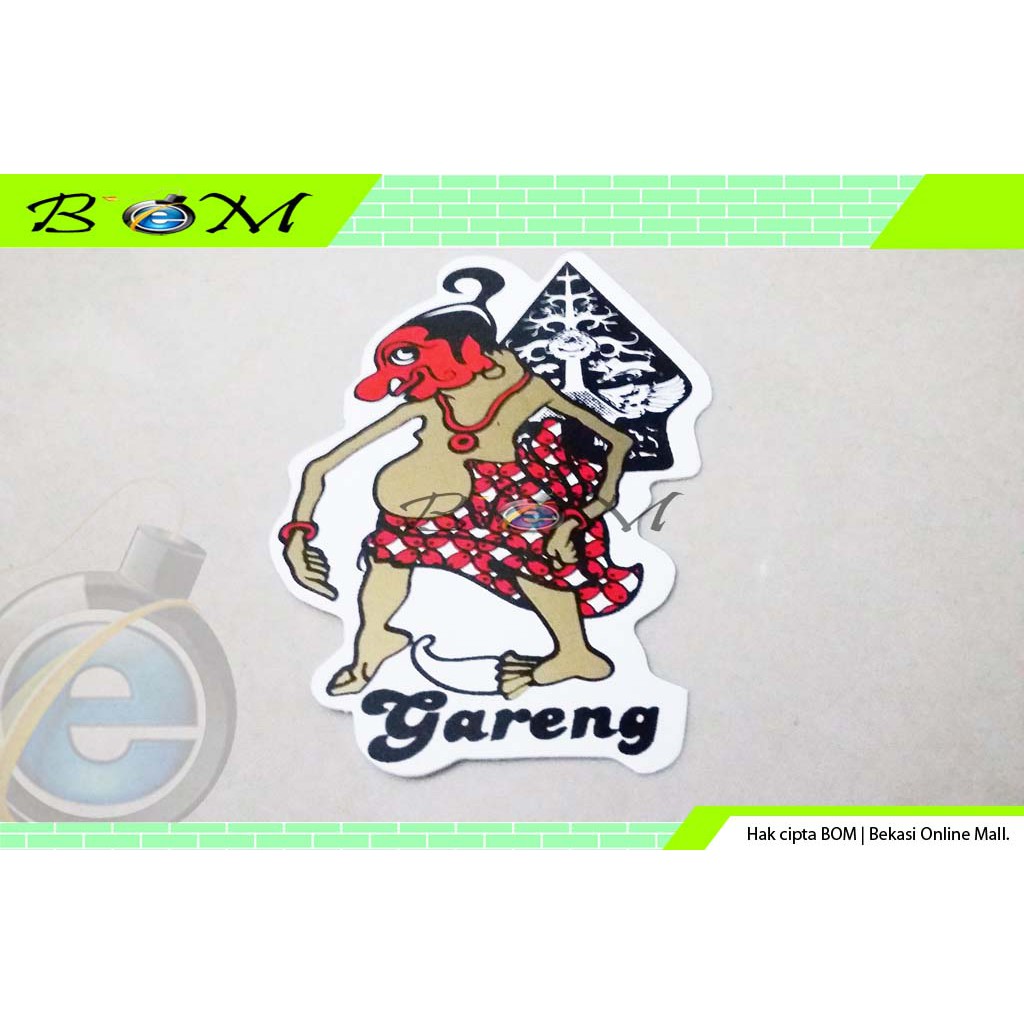 Jual sticker stiker gambar karakter wayang kulit gareng | Shopee Indonesia