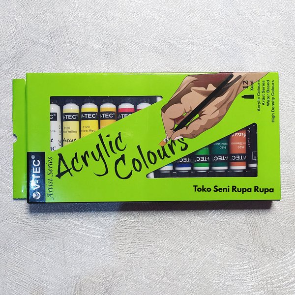 Jual Cat Lukis - Cat akrilik satu set isi 12 tube - Cat Acrylic - Cat ...