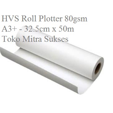 Jual Kertas HVS Roll Plotter 80gsm A3+ - 32.5cm x 50meter | Shopee ...
