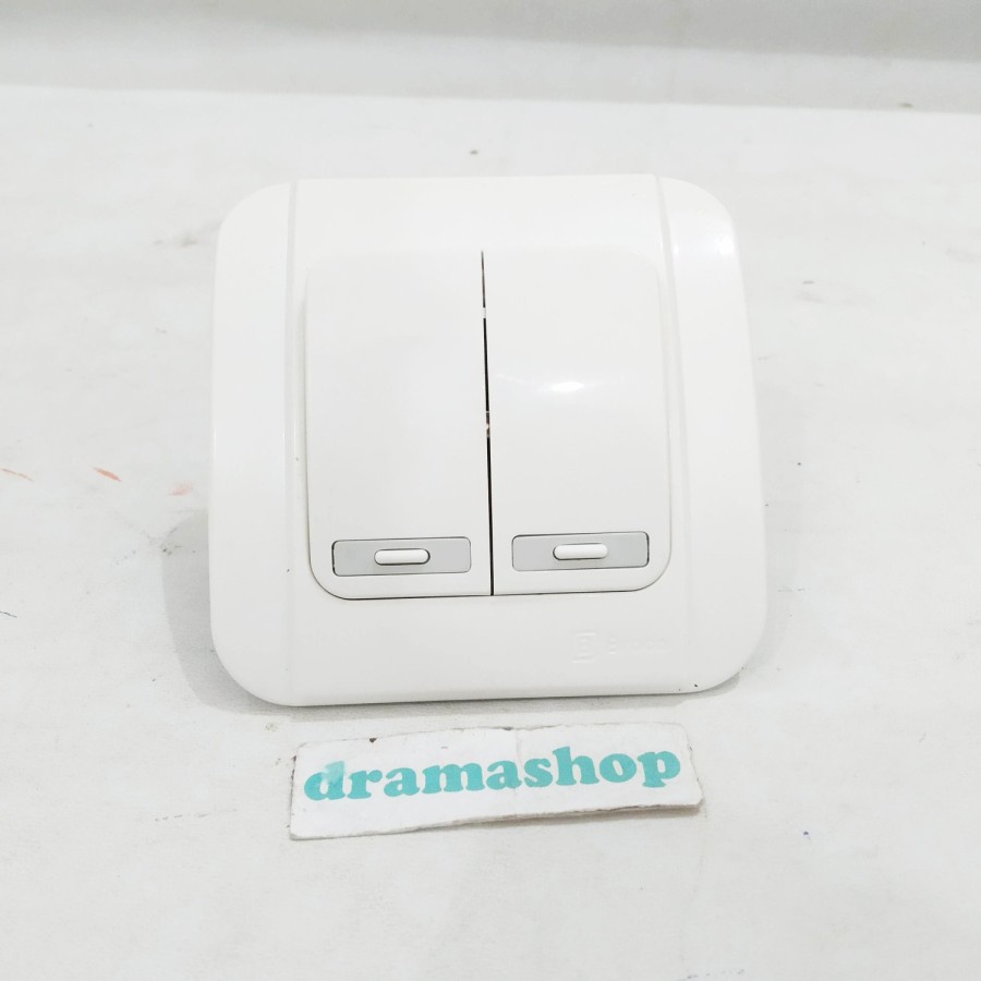 Jual Saklar seri IB Broco Galleo Snow White/ Double Switch | Shopee ...