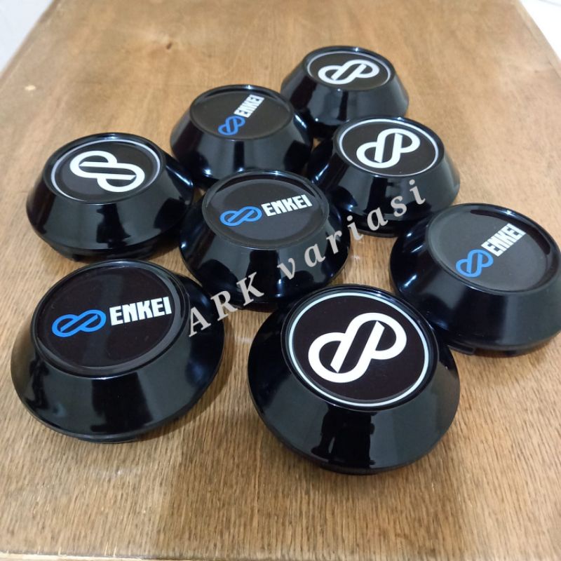 Jual tutup dop roda tutup velg racing ENKEI kerucut hitam diameter 6.8 ...