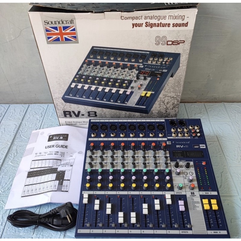 Jual Mixer Audio Soundcraft RV8 RV-8 RV 8 New 8 Chanel Efek Digital Reverb 99 DSP Pilihan USB ...