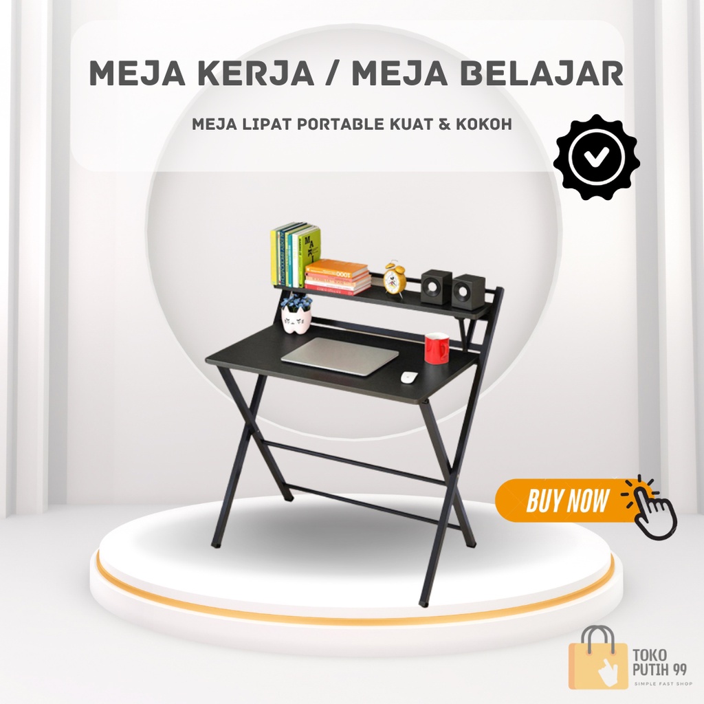 Jual Meja Belajar Lipat Portable / Meja Kerja WFH Multifungsi Minimalis ...