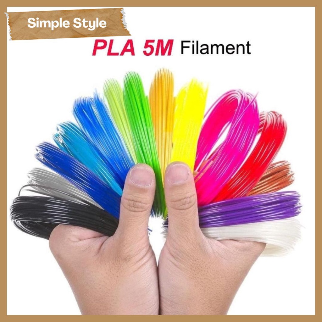 Jual Filament Refill 5 meter PLA 3D Pen atau Printer Tiga Dimensi ...