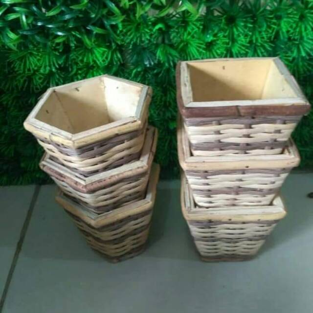 Jual Pot Anyam / Pot Bambu | Shopee Indonesia