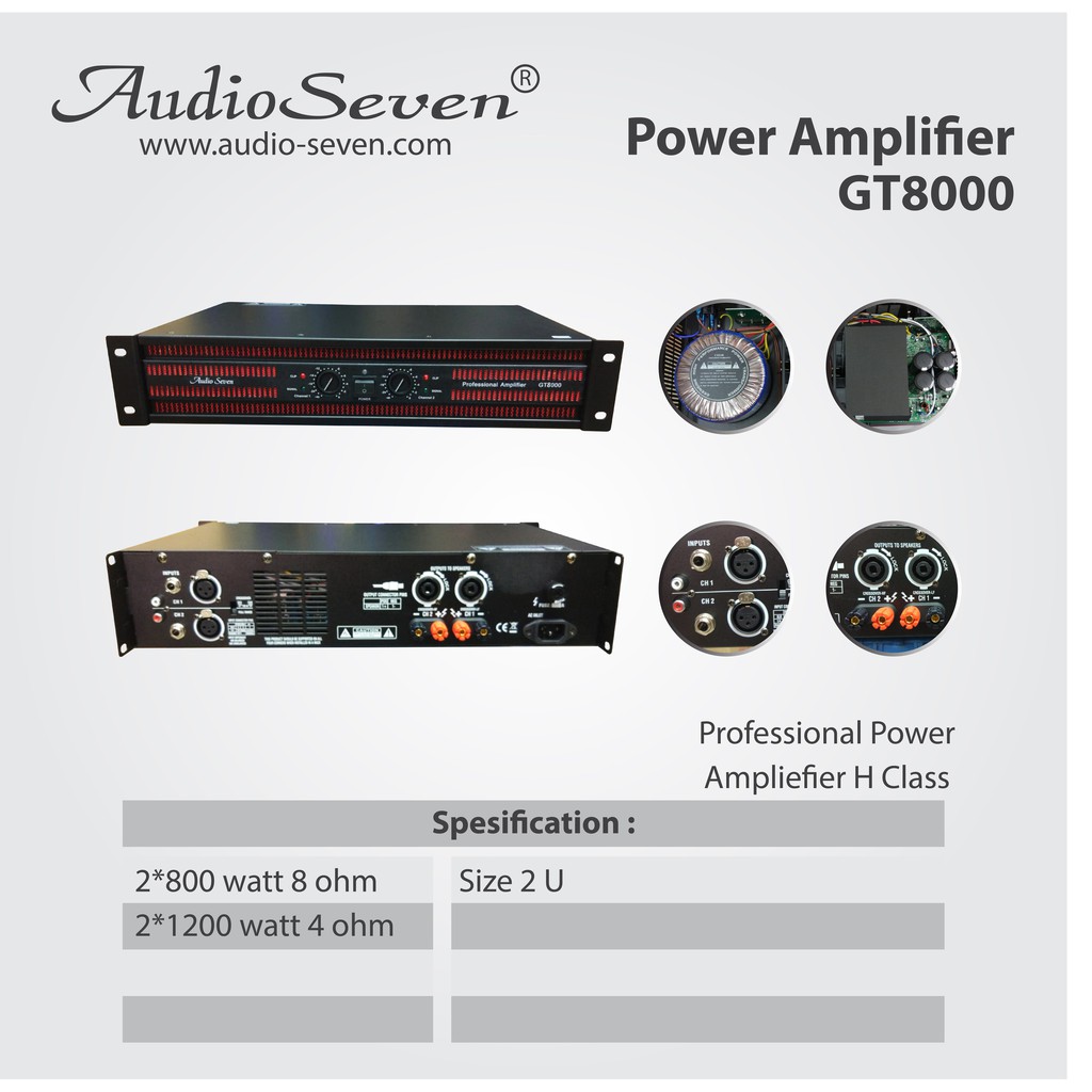 Jual Power Ampliefier Audio Seven Original GT8000 ( bukan Peavy ...
