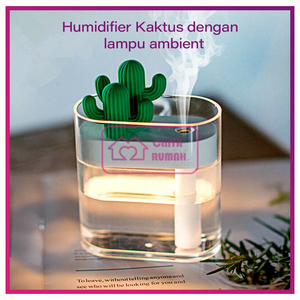 Jual Air Humidifier Ultrasonic Desain Unik Bentuk Kaktus | Shopee Indonesia