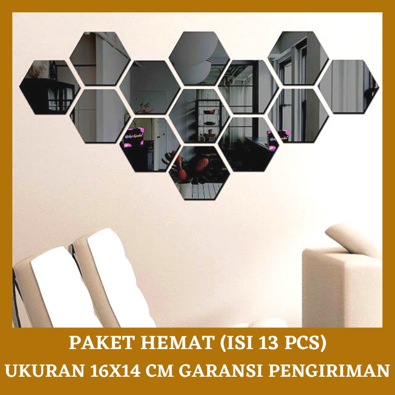 Jual Minimaly12 Kaca cermin Tempel (ISI 13 PCS UK.16x14CM) Cermin ...