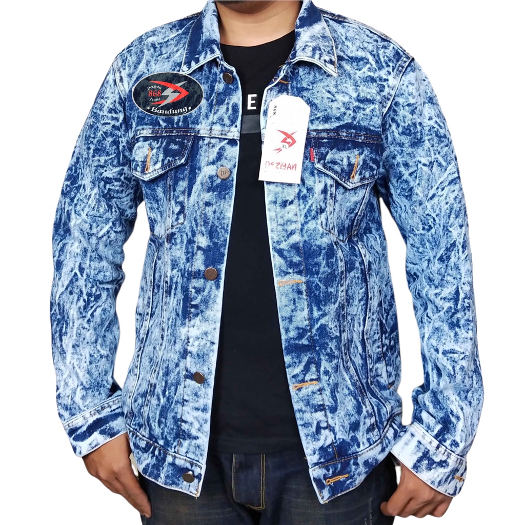 Jual DEZIYAN868 JAKET JEANS JAKET DENIM BIOWASH JAKET BIRU TUA JAKET ...