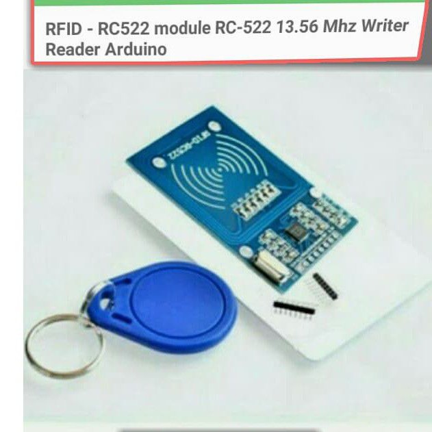 Jual RFID - RC522 module RC-522 13.56 Mhz Writer Reader Arduino uno | Shopee Indonesia